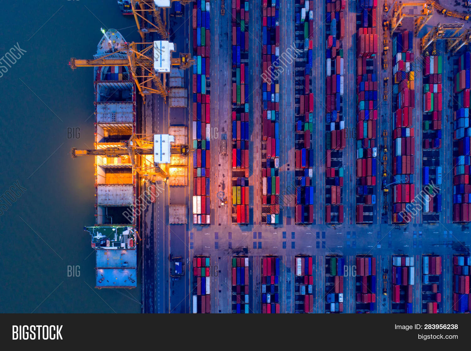 Containers Yard Port Image & Photo (Free Trial) | Bigstock