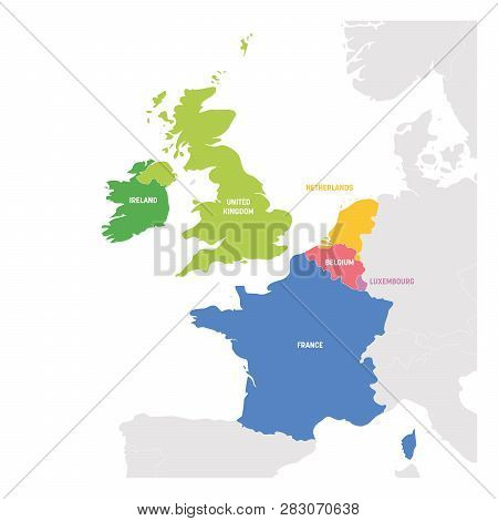 West Europe Region. Vector & Photo (Free Trial) | Bigstock