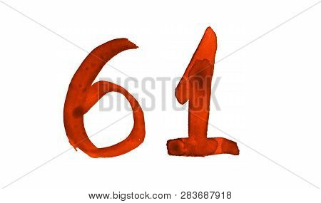 Number 61, Painted Image & Photo (Free Trial) | Bigstock