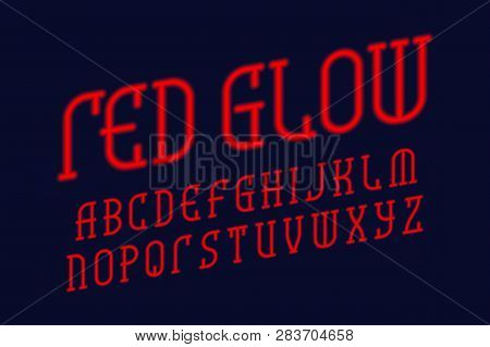Red Glow Alphabet. Vector & Photo (Free Trial) | Bigstock