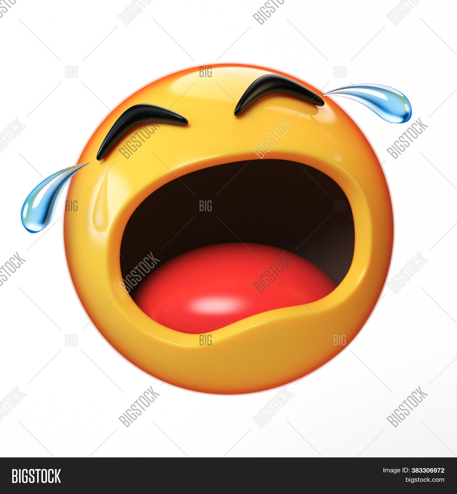 Crying Emoji Isolated Image And Photo Free Trial Bigstock