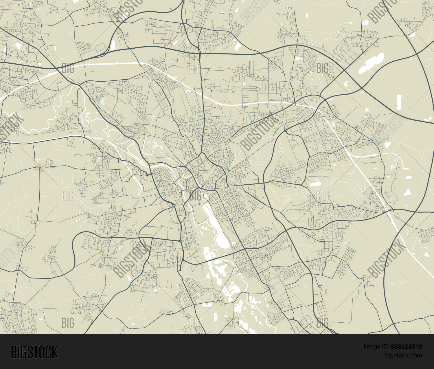 Hannover City Map Vector & Photo (Free Trial) | Bigstock