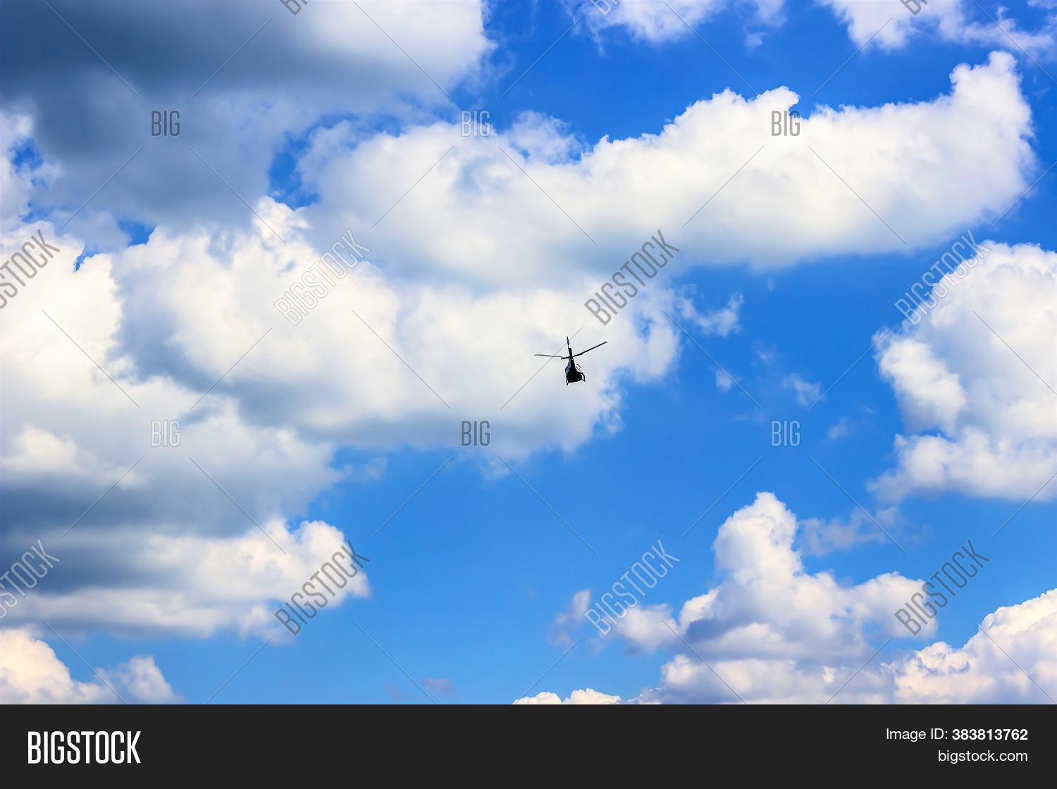 Helicopter Flying High Image & Photo (Free Trial) | Bigstock