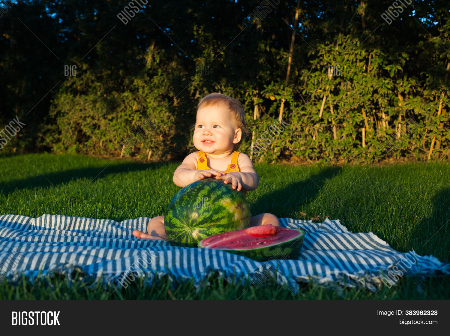 Little Kid Watermelon Image & Photo (Free Trial) | Bigstock