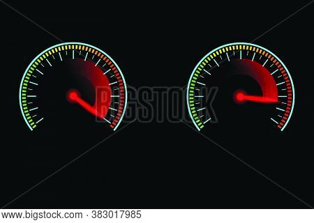 Speed Meter Red Gauge Vector & Photo (Free Trial) | Bigstock