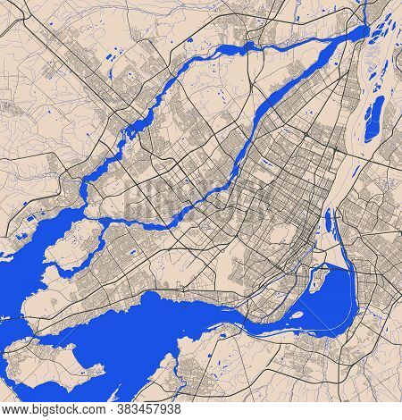 Montreal Map. Vector & Photo (Free Trial) | Bigstock