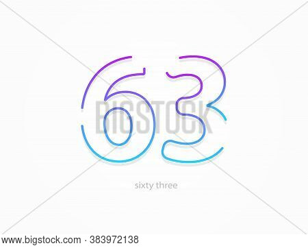 63 Number, Outline Vector & Photo (Free Trial) | Bigstock