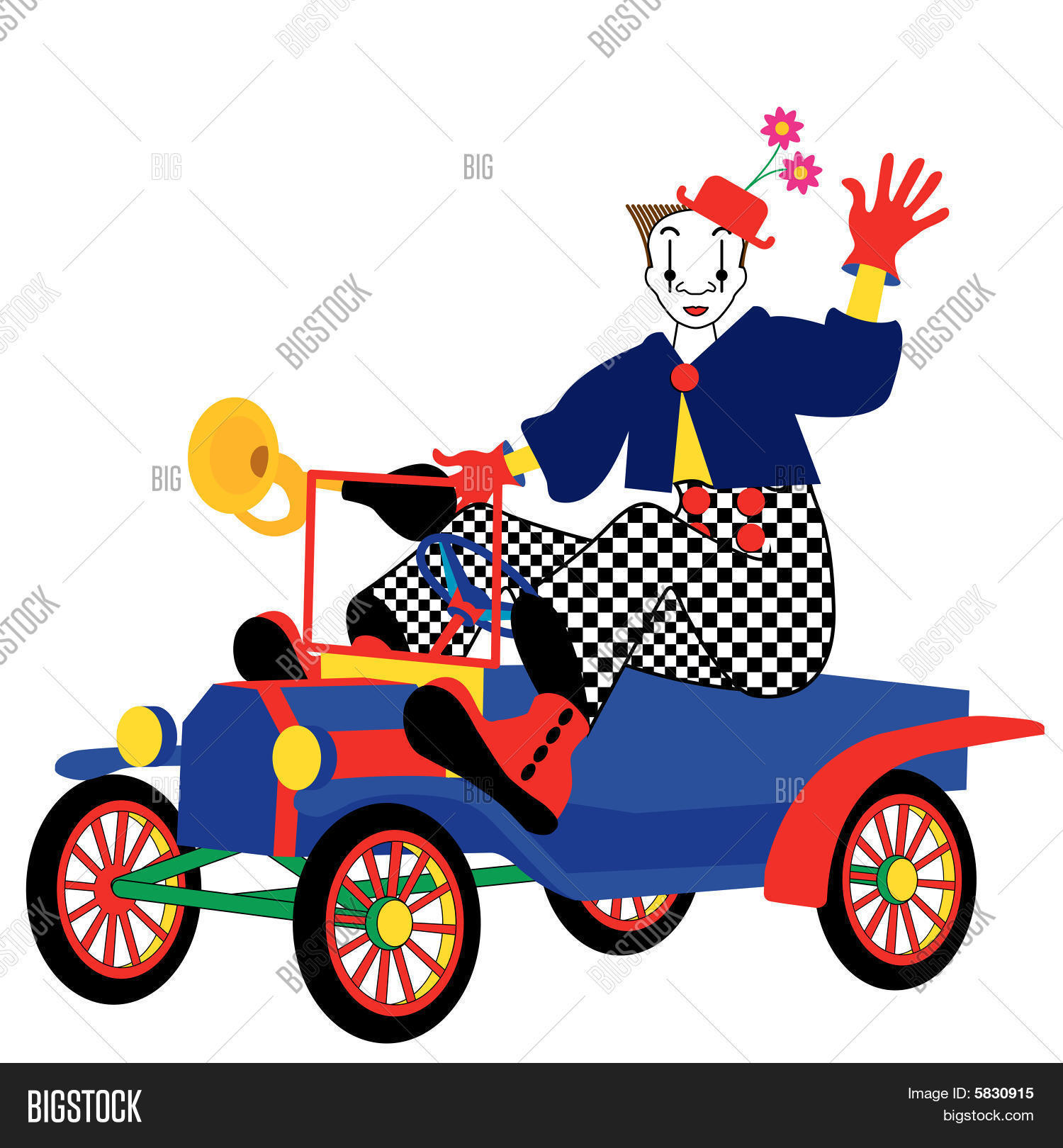 Clown Car Vector & Photo (Free Trial) | Bigstock