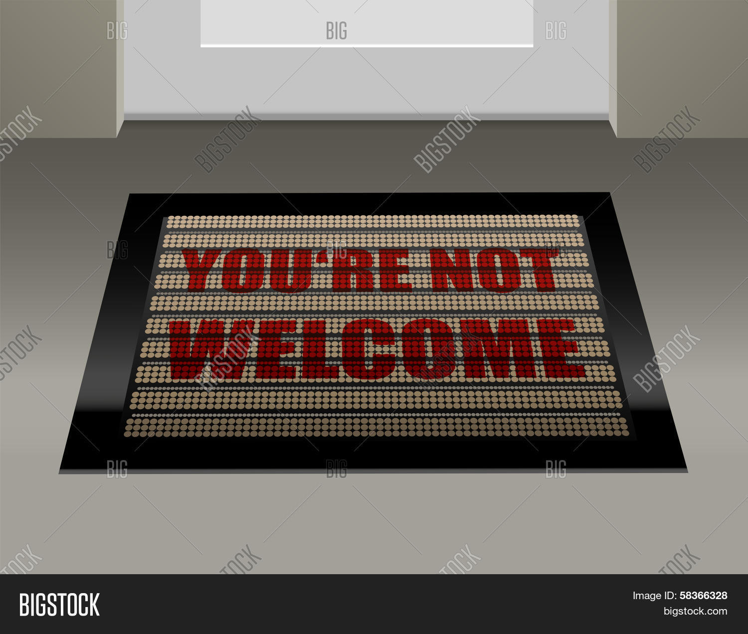Doormat Not Welcome Vector & Photo (Free Trial) | Bigstock