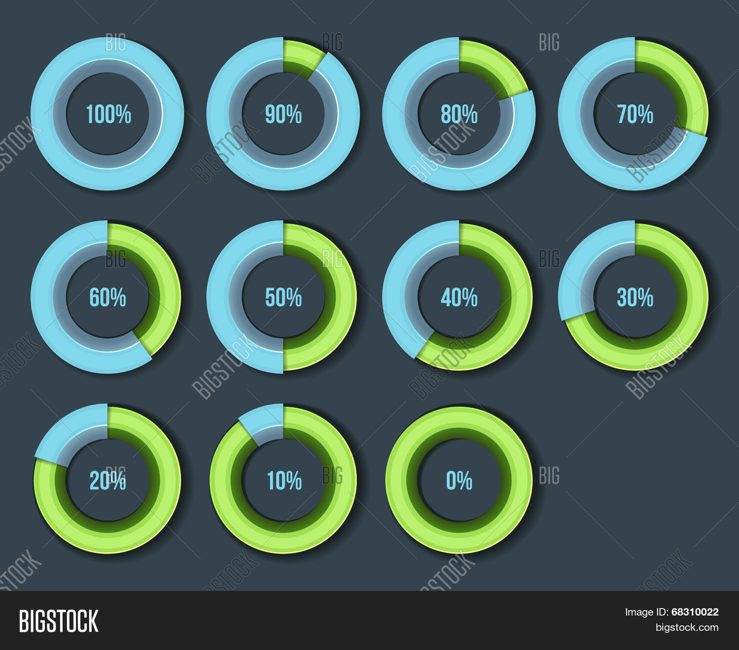 Percentage Diagram Vector & Photo (Free Trial) | Bigstock