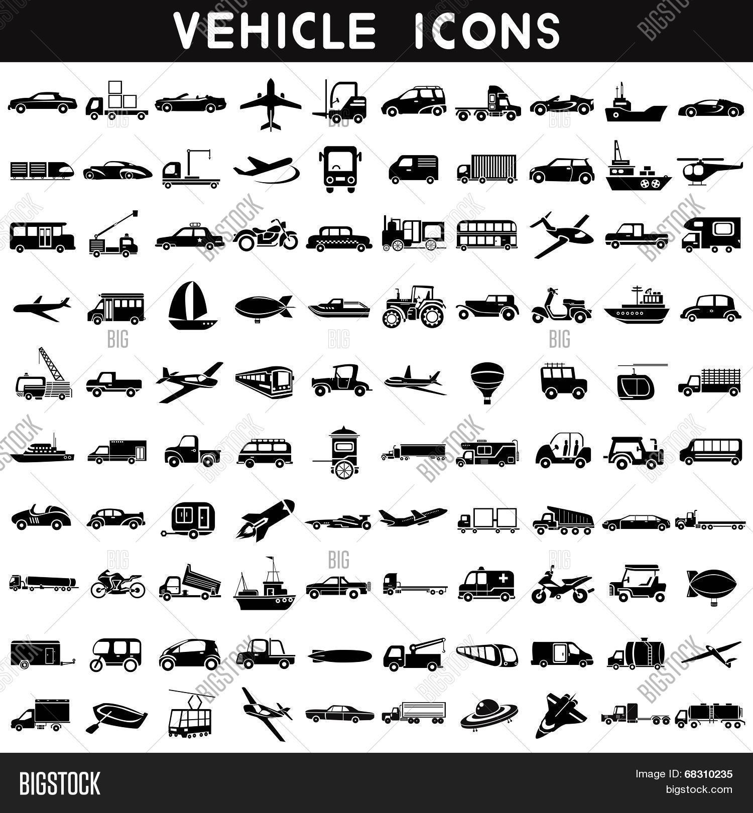 Vehicle Icons Vector & Photo (Free Trial) | Bigstock