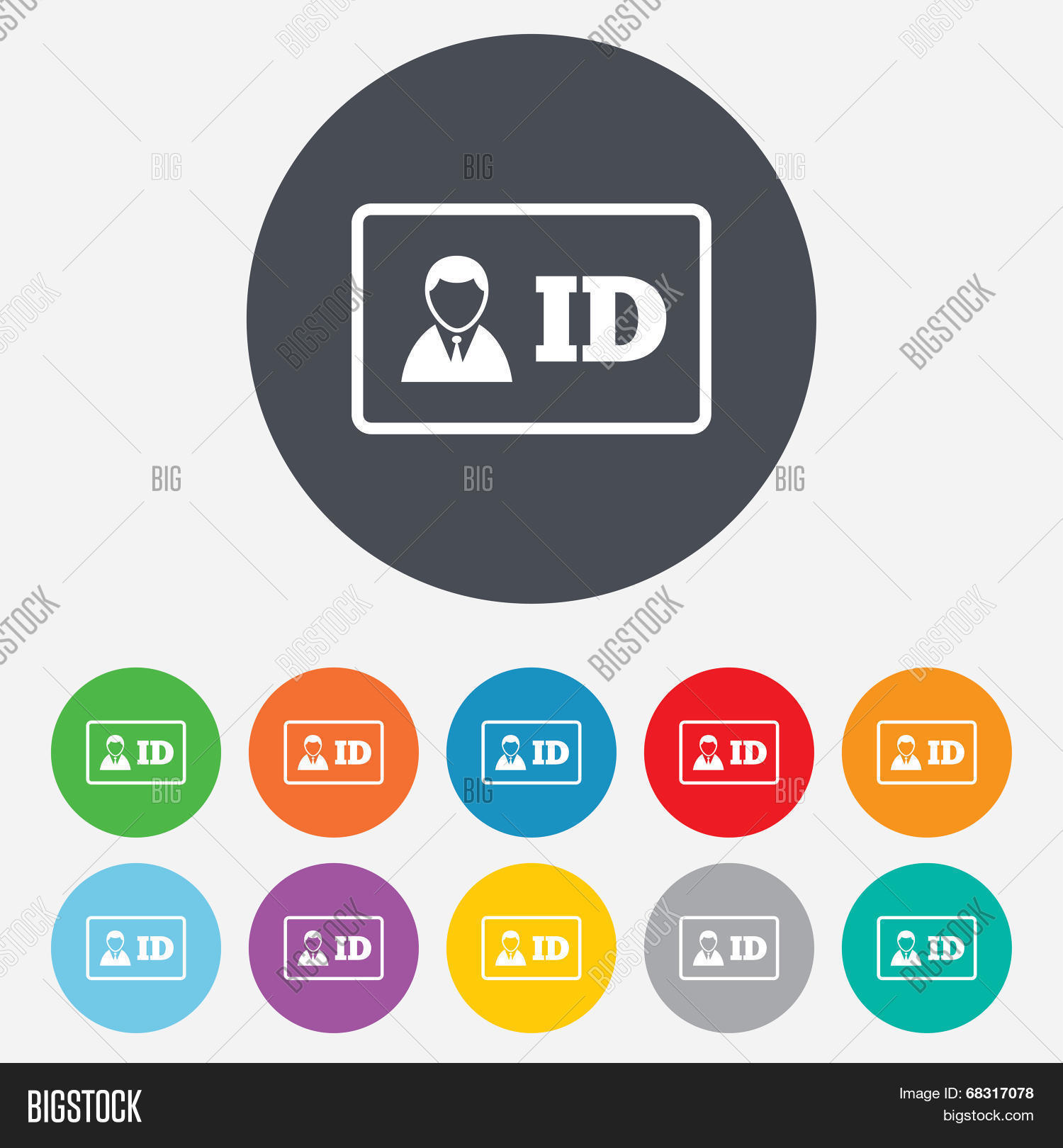 ID Card Sign Icon. Vector & Photo (Free Trial) | Bigstock
