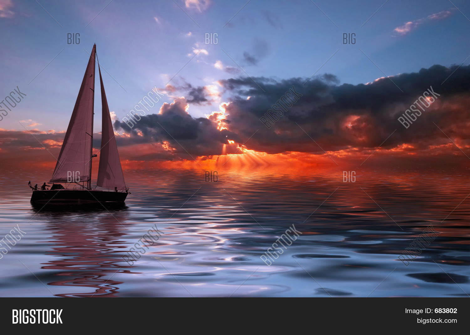 Sailing Sunset Image & Photo (Free Trial) | Bigstock