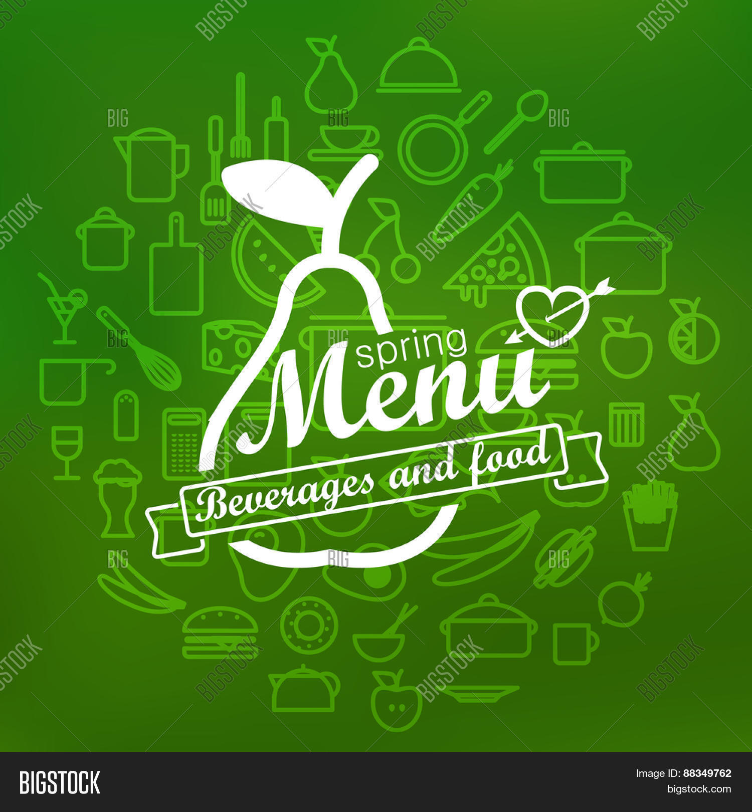 Spring Menu Label Vector & Photo (Free Trial) | Bigstock