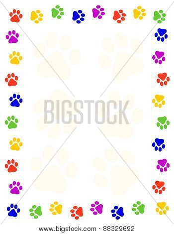 Paw Prints Frame / Image & Photo (Free Trial) | Bigstock