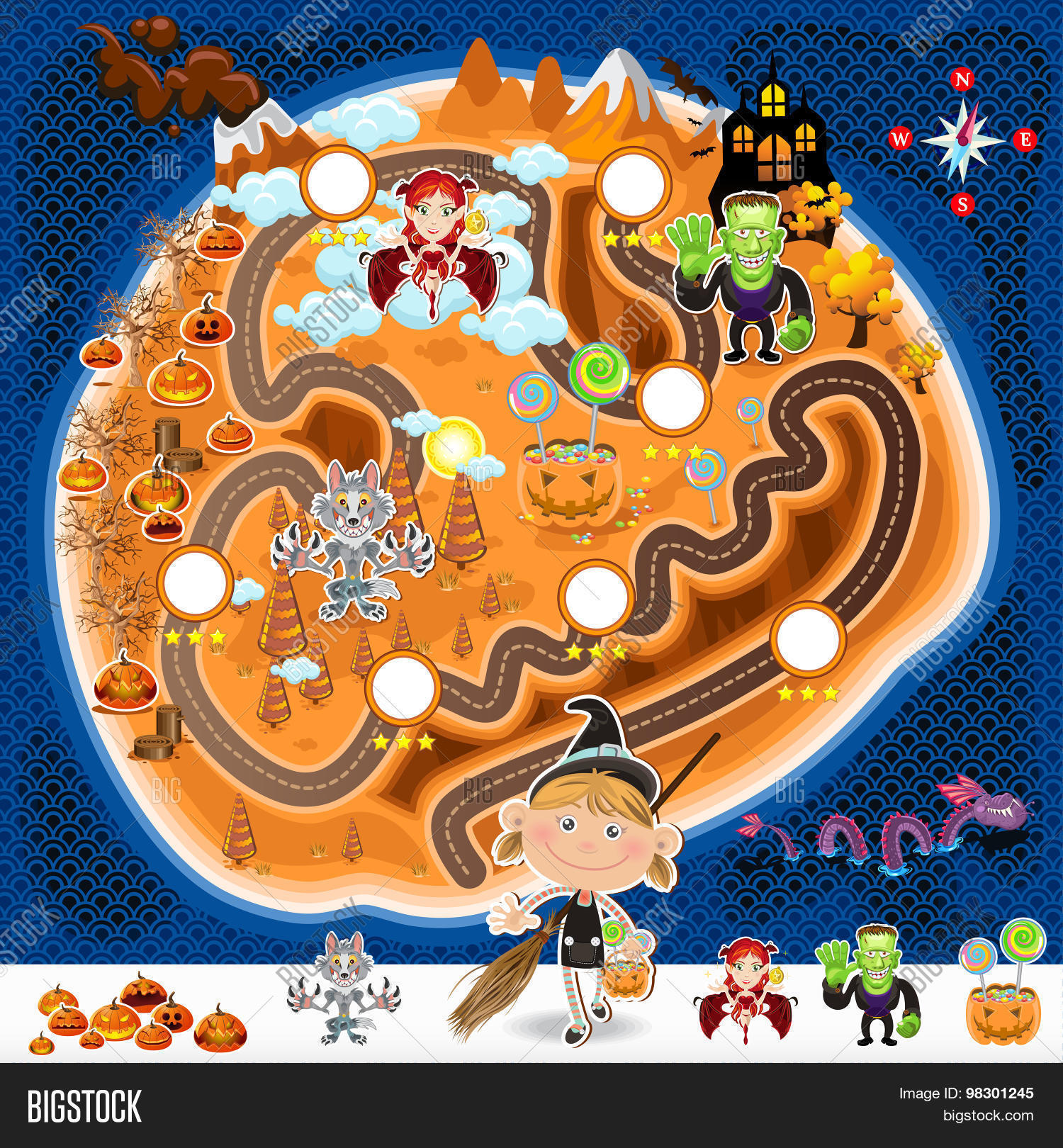 Halloween Game Assets Vector & Photo (Free Trial) | Bigstock