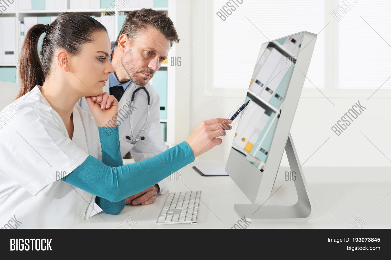Doctors Use Computer Image & Photo (Free Trial) | Bigstock