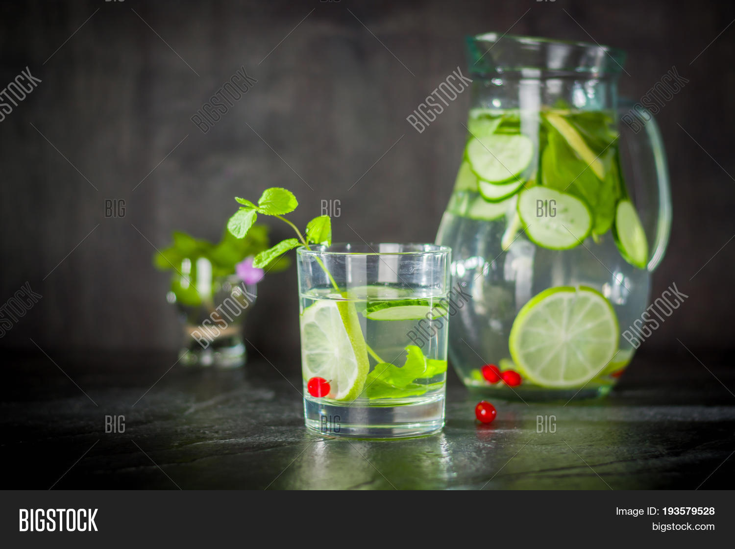 Water Detox Glass Jar Image & Photo (Free Trial) | Bigstock