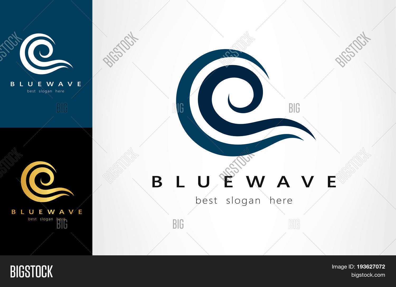 Wave Logo. Vector Vector & Photo (Free Trial) | Bigstock