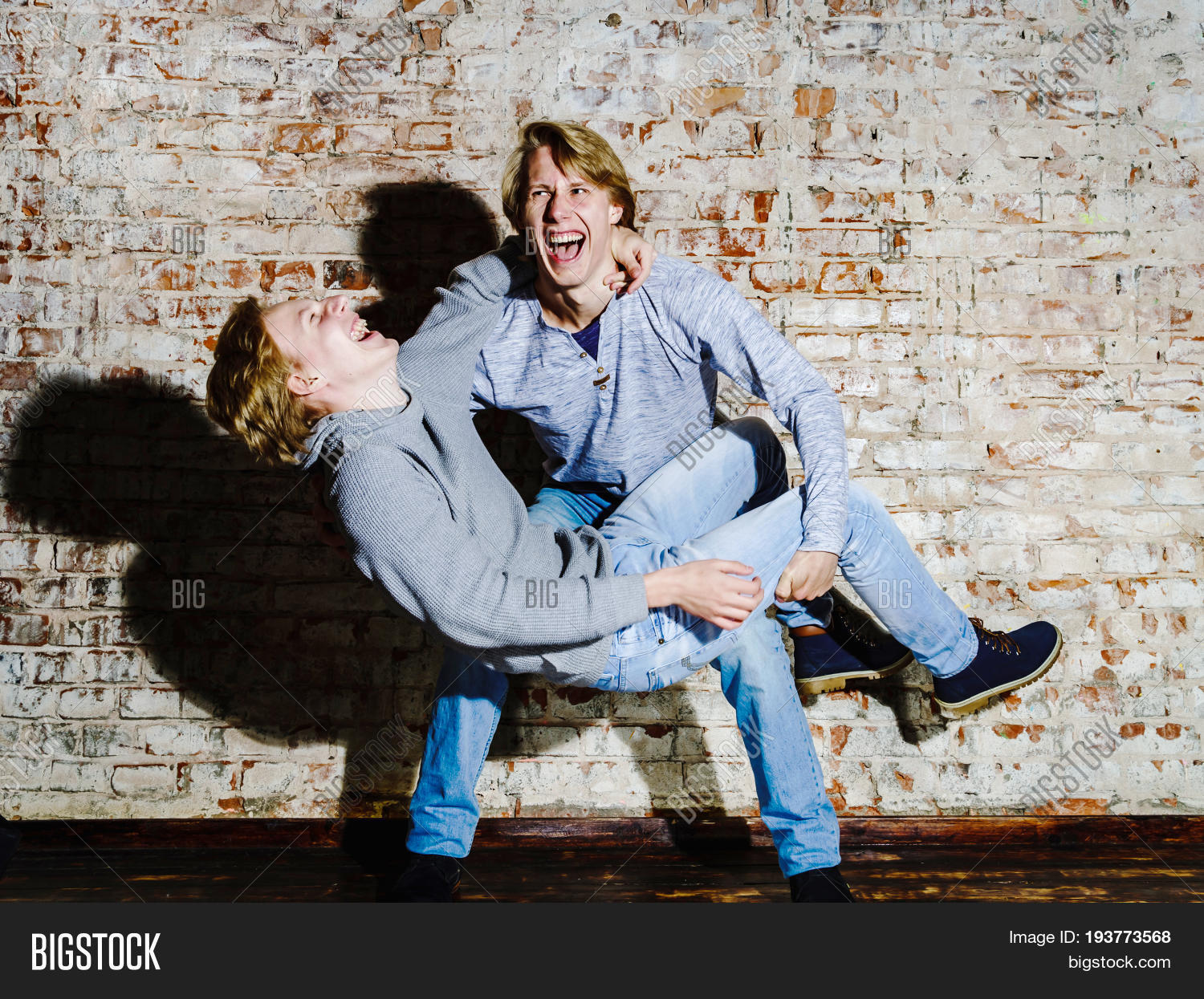 Two Brothers Posing Image & Photo (Free Trial) | Bigstock