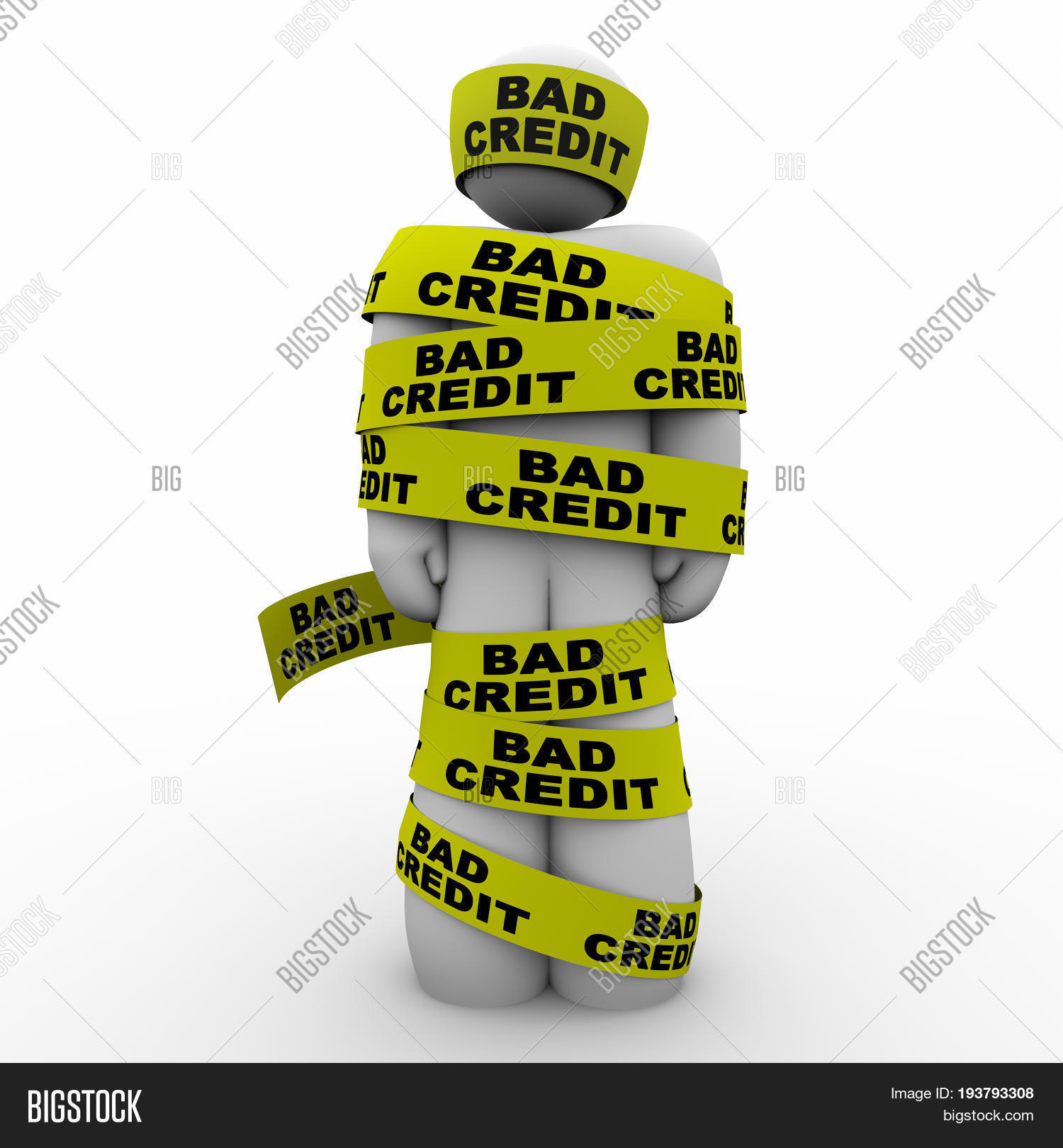 Bad Credit Man Wrapped Image & Photo (Free Trial) | Bigstock