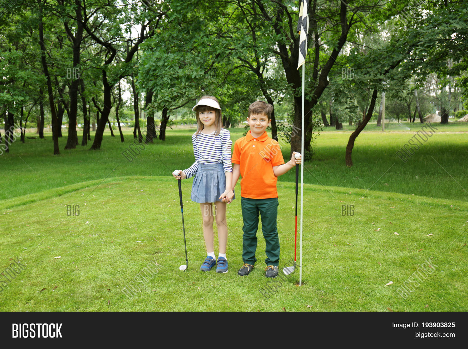 Cute Children On Golf Image & Photo (Free Trial) | Bigstock