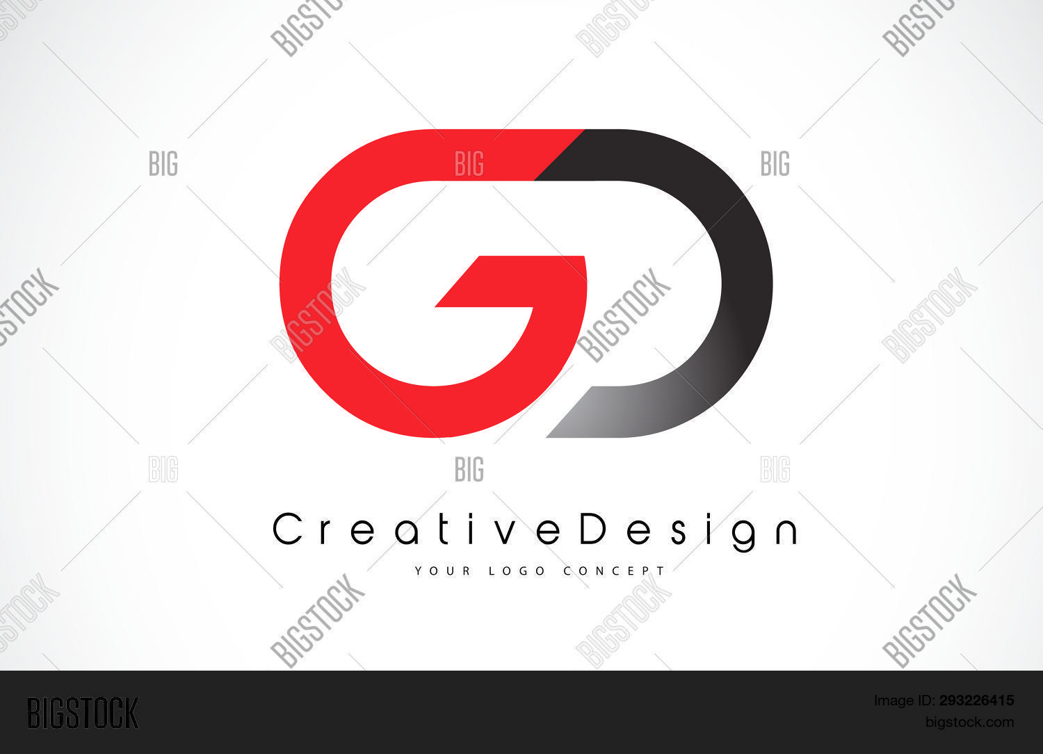 Red Black Gd G D Vector & Photo (Free Trial) | Bigstock