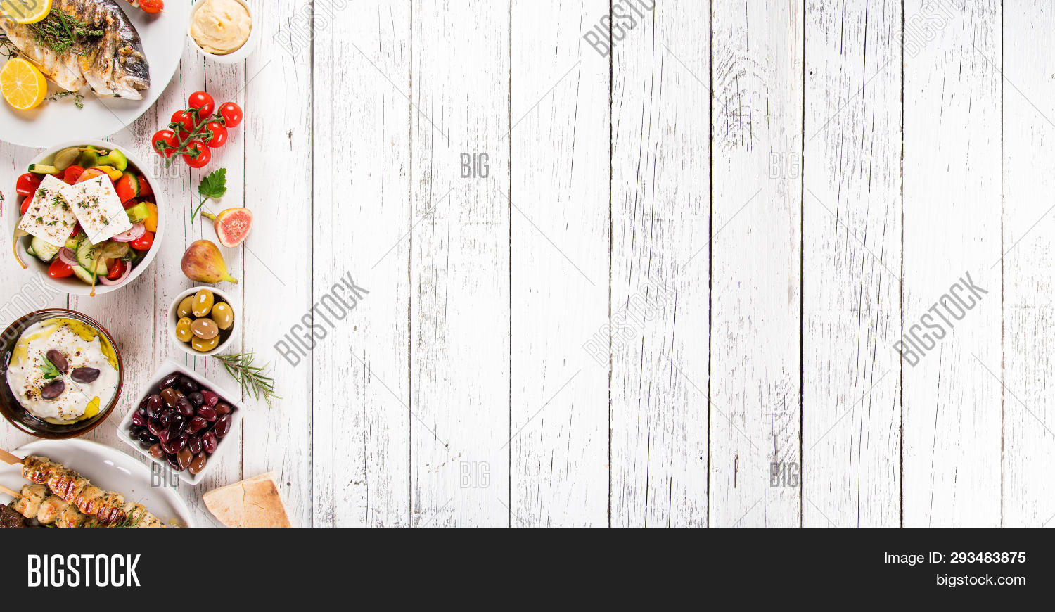 Greek Food Background Image & Photo (Free Trial) | Bigstock