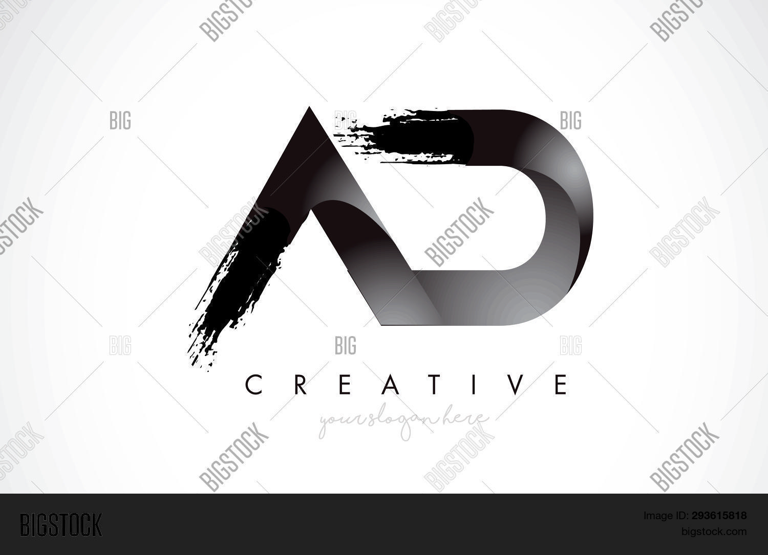 Ad Letter Design Vector & Photo (Free Trial) | Bigstock