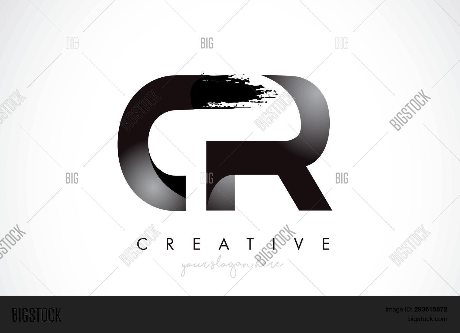 Cr Letter Design Vector & Photo (Free Trial) | Bigstock