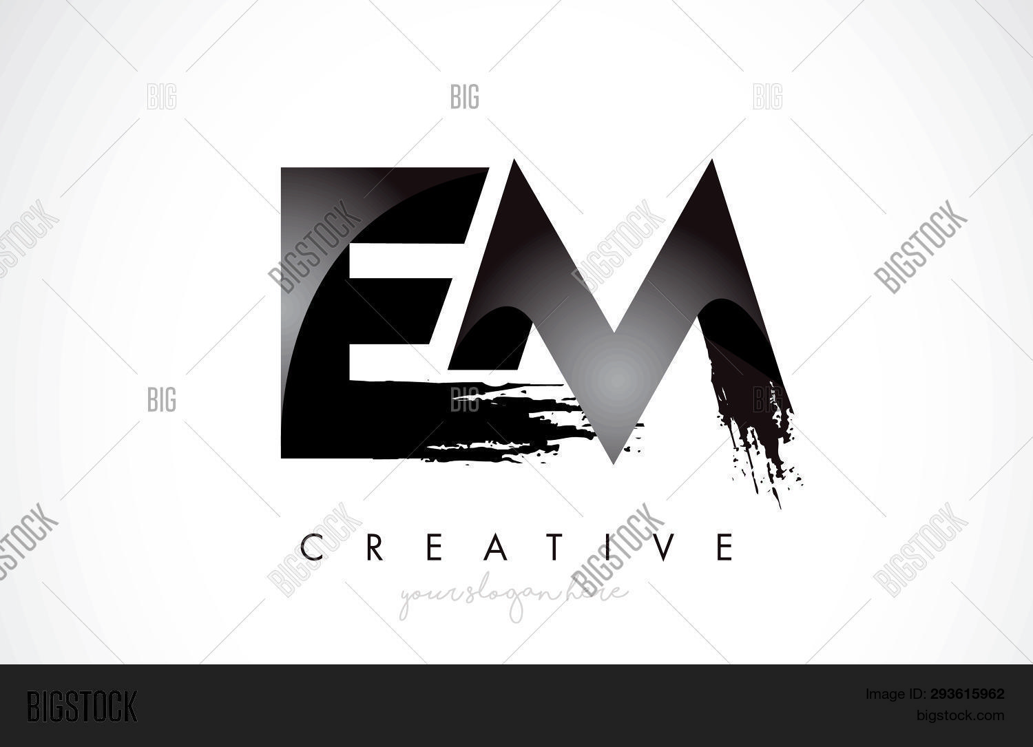 Em Letter Design Vector & Photo (Free Trial) | Bigstock