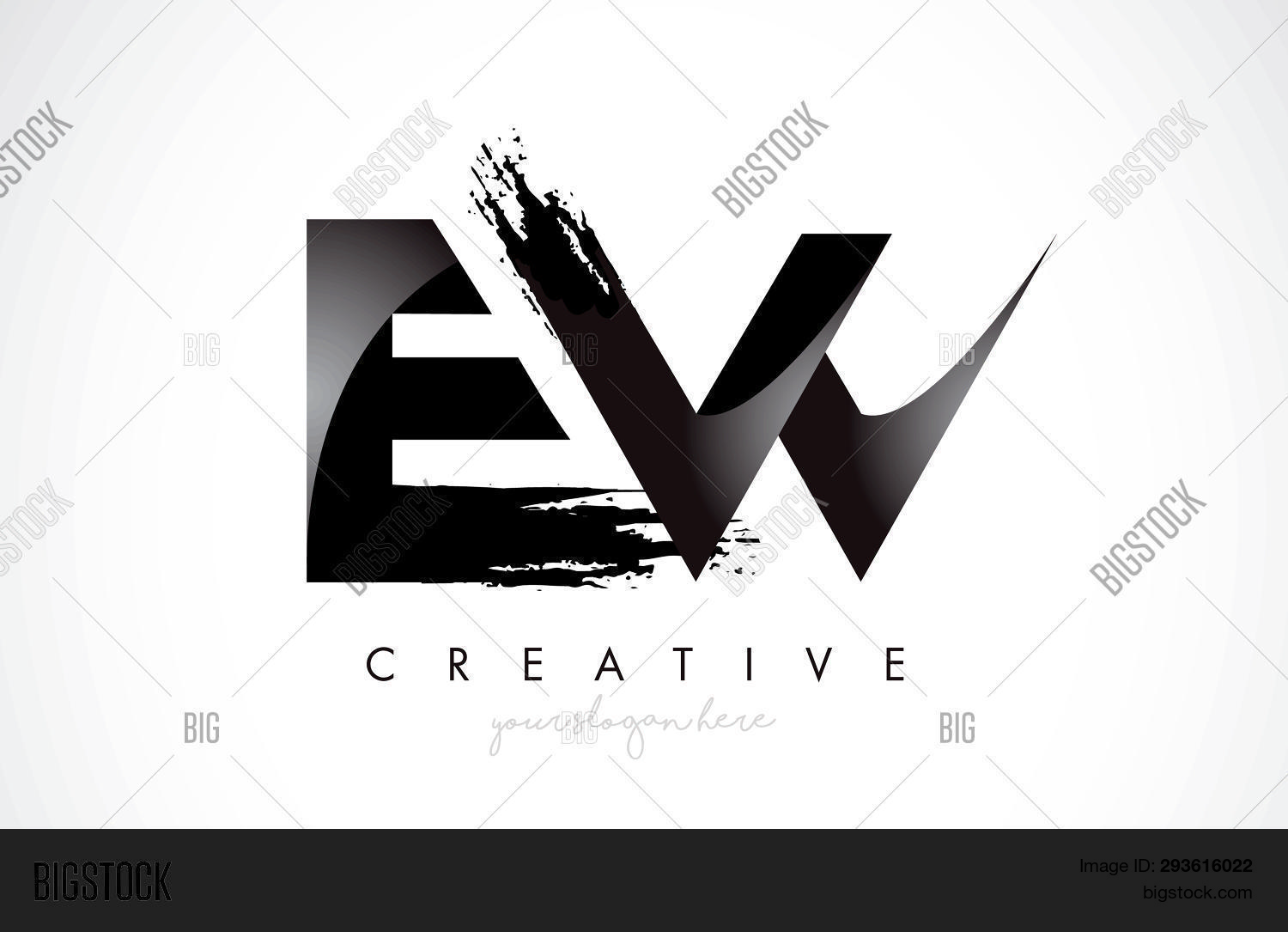 Ew Letter Design Vector & Photo (Free Trial) | Bigstock