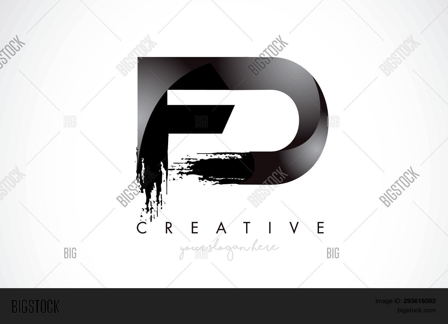 Fd Letter Design Vector & Photo (Free Trial) | Bigstock