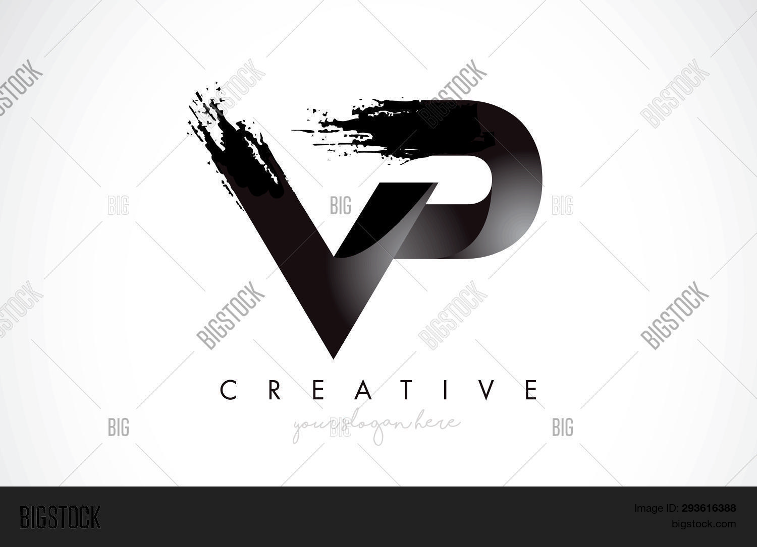 Vp Letter Design Vector & Photo (Free Trial) | Bigstock