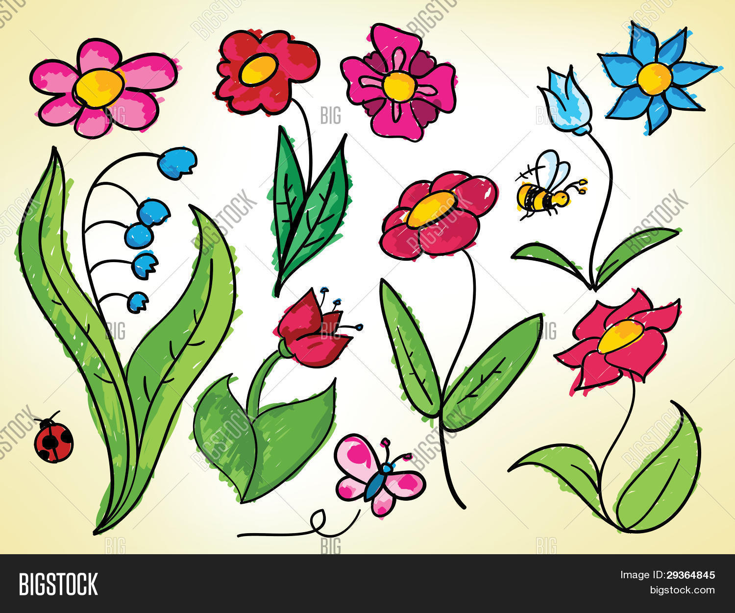 Childish Drawings Vector & Photo (Free Trial) | Bigstock