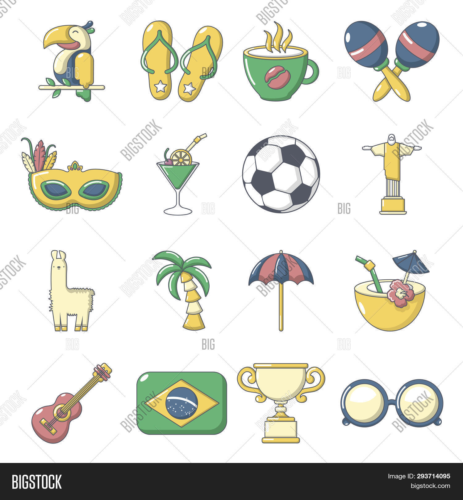 Brasil Travel Icons Image & Photo (Free Trial) | Bigstock