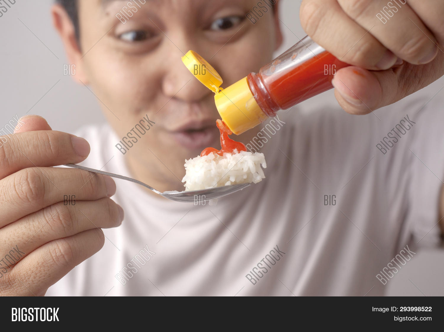 Asian Man Eating Rice Image & Photo (Free Trial) | Bigstock