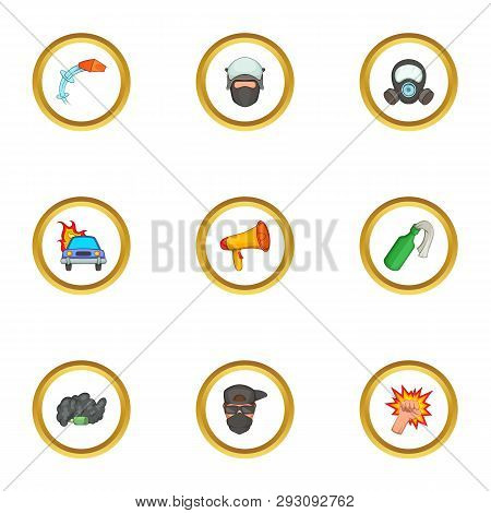 Riot Icons Set. Image & Photo (Free Trial) | Bigstock