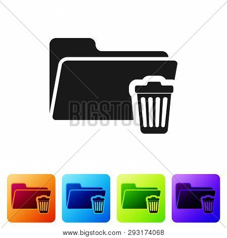 Black Delete Folder Vector & Photo (Free Trial) | Bigstock