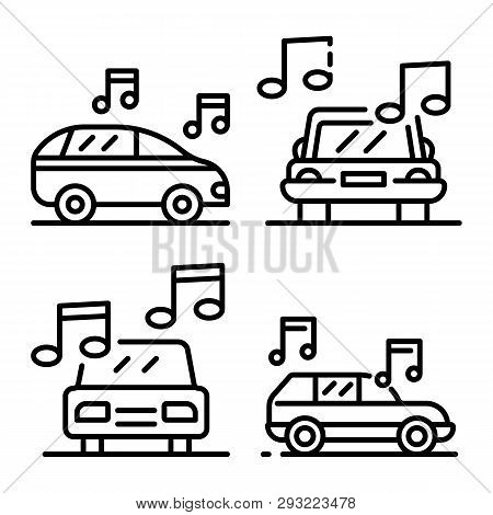 Car Audio Icons Set. Vector & Photo (Free Trial) | Bigstock