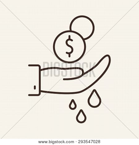 Money Like Water Line Vector & Photo (Free Trial) | Bigstock