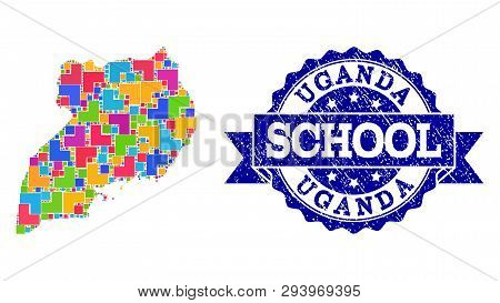 Mosaic Puzzle Map Vector & Photo (Free Trial) | Bigstock
