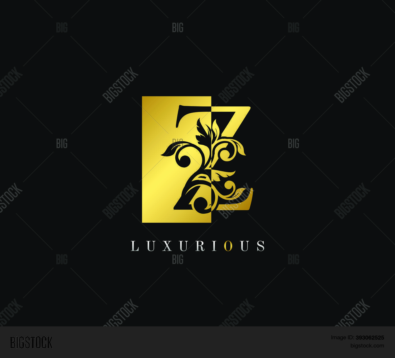Golden Z Letter Logo Vector & Photo (Free Trial) | Bigstock