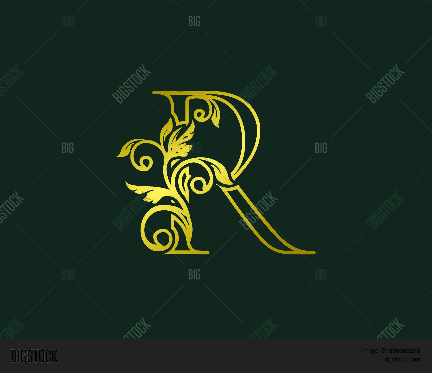 Gold R Luxury Logo Vector & Photo (Free Trial) | Bigstock