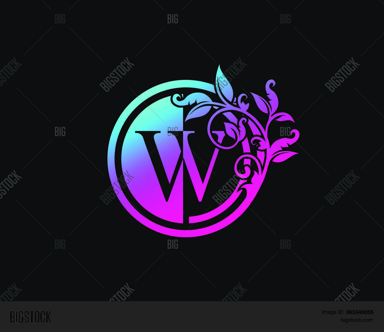 Circle W Letter Vector & Photo (Free Trial) | Bigstock