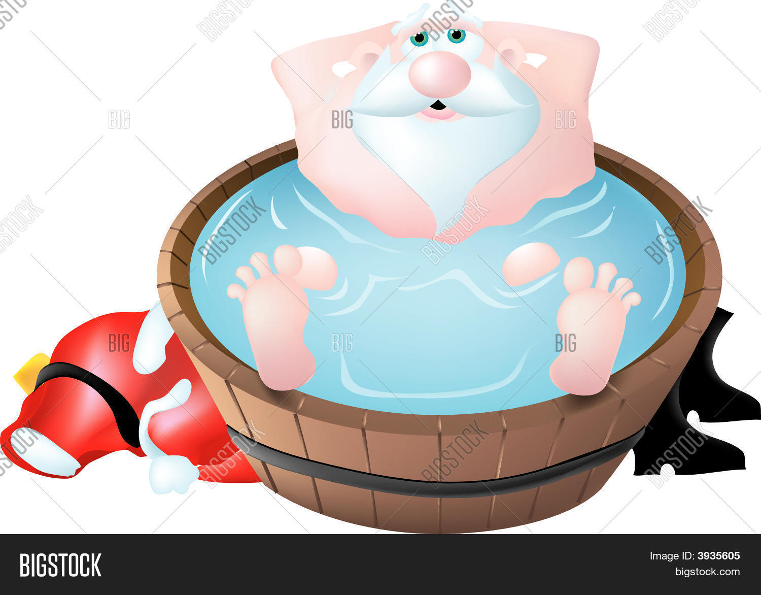 Santa Tub Vector & Photo (Free Trial) | Bigstock
