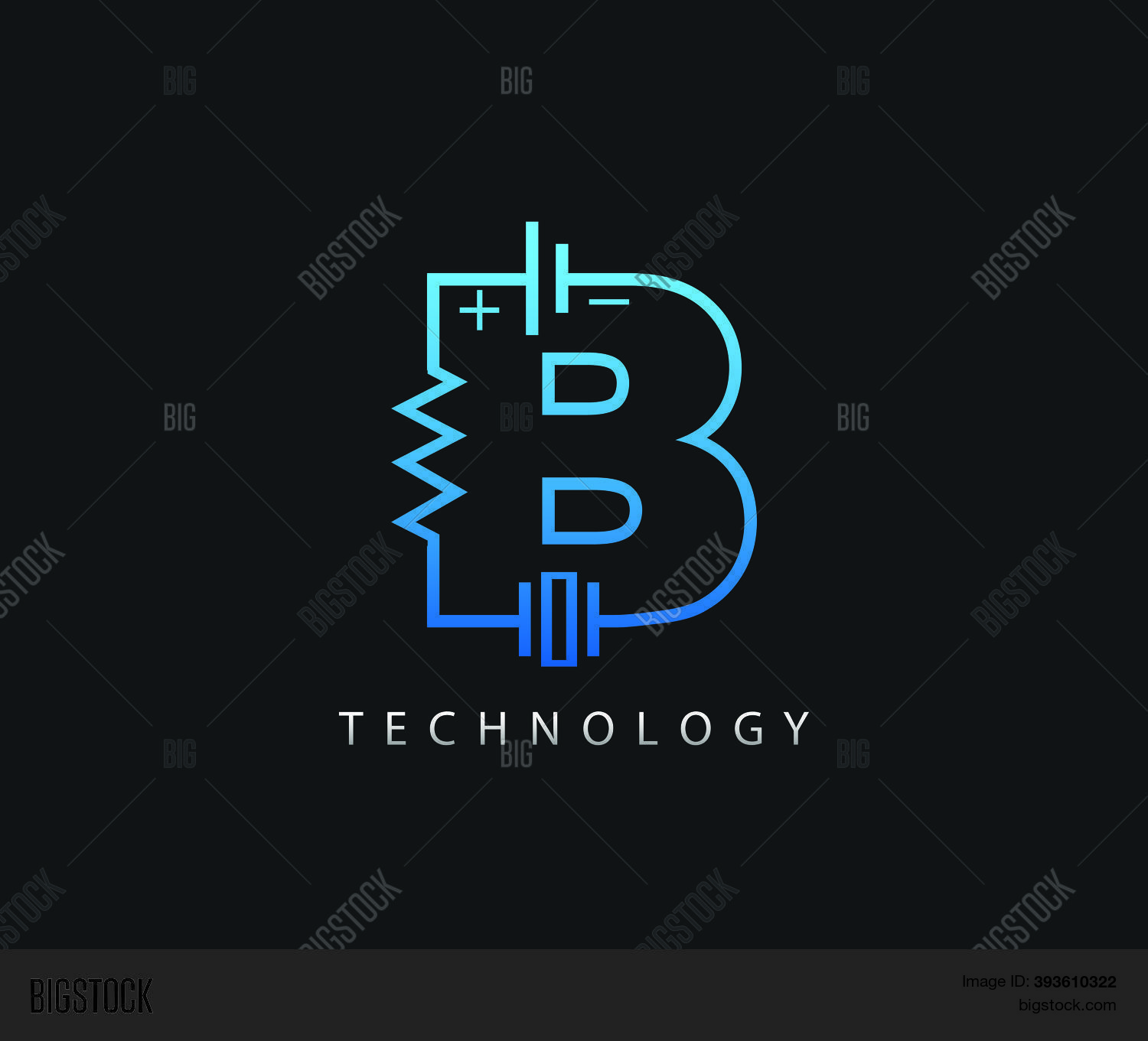 Electric B Letter Vector & Photo (Free Trial) | Bigstock