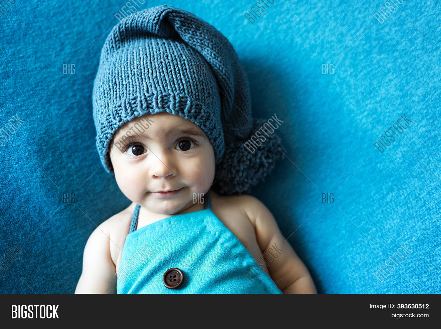 Cute Newborn Baby Blue Image & Photo (Free Trial) | Bigstock