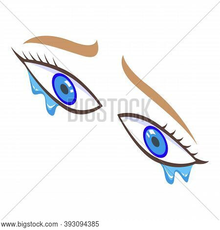 Crying Eyes Icon. Vector & Photo (Free Trial) | Bigstock
