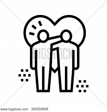Lovely Hugs Line Icon Vector & Photo (Free Trial) | Bigstock